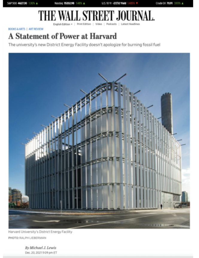 A Statement of Power at Harvard - Harvard District Energy Facility ...